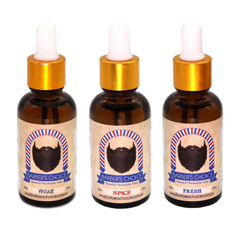 3x Beard Oil Bottles Variety Pack – Barber's Choice